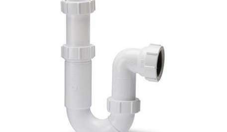 Polypipe 40mm Tubular Swivel 'P' Trap (Adjustable Telescopic) 75mm Seal ...